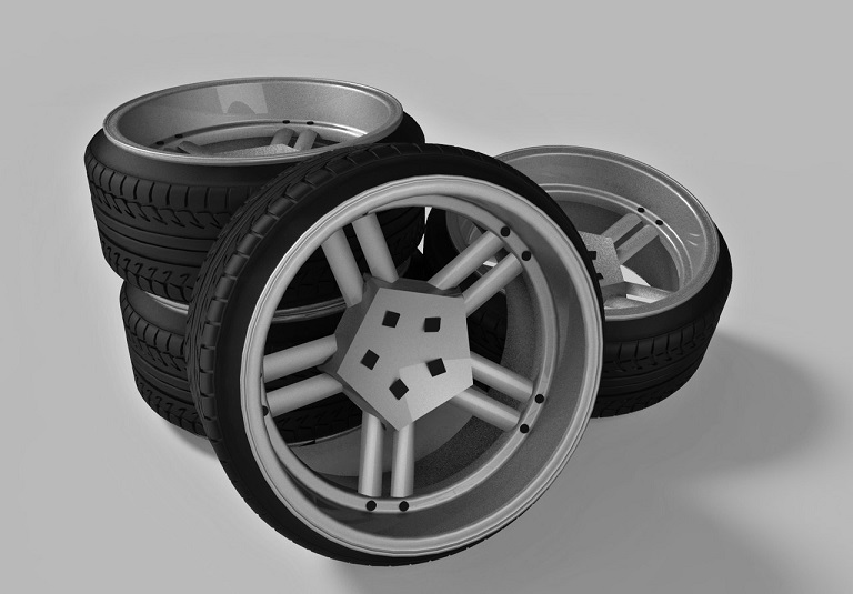 Roda elegy em 3D para zmodeler ~ WorkShop3D