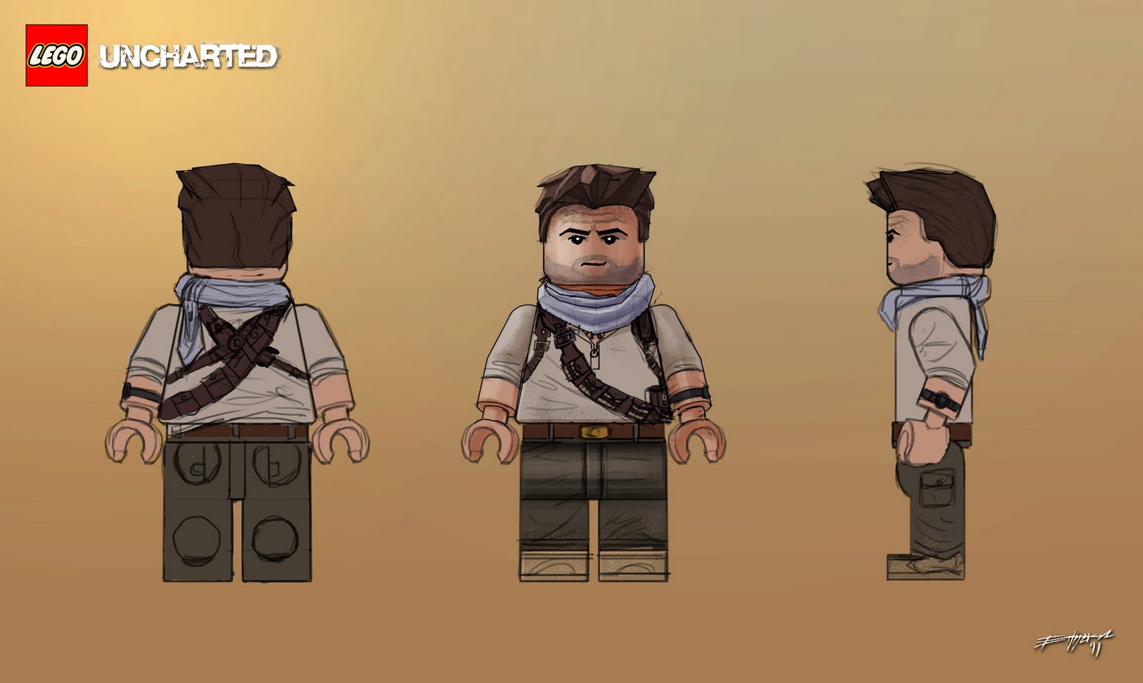 Michael "Either" Ardrey: Prep-work for 3D Lego Nathan Drake Minifigure