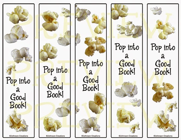 Johnson Creations: Popcorn Bookmarks