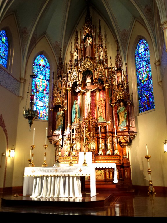 The Badger Catholic: CCC: Benedict Altar Arrangement at Old St. Anthony's