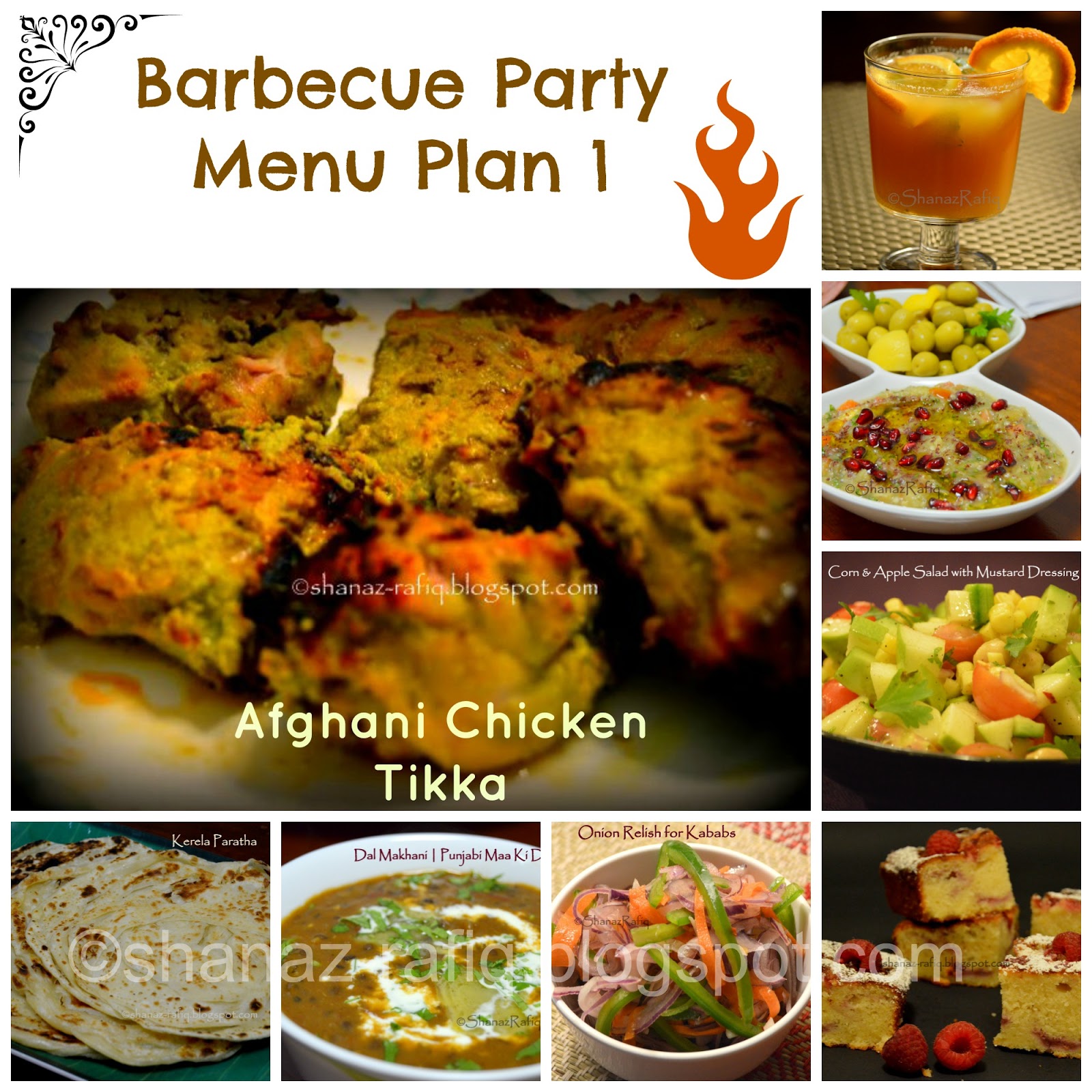 Anjass Cook: Barbecue Menu Plan (Non-Veg & Veg)