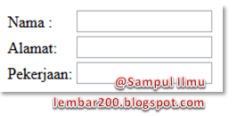 Cara membuat textbox di html - Sampul Ilmu