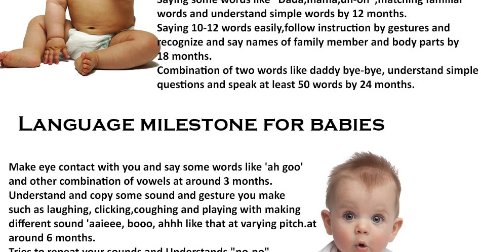 Speech and language milestones development from birth
