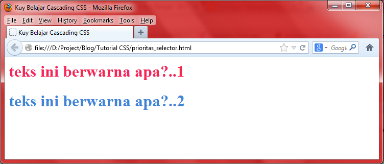 Mengenal Urutan Prioritas Selector di CSS Secara Spesifik Mengenal Urutan Prioritas Selector di CSS Secara Spesifik