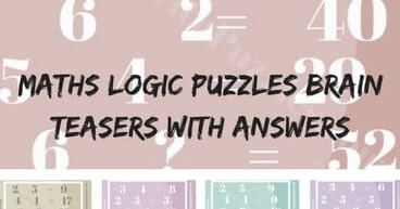 Maths Logic Puzzles Brain Teasers with Answers-Brain Teasers Puzzles ...