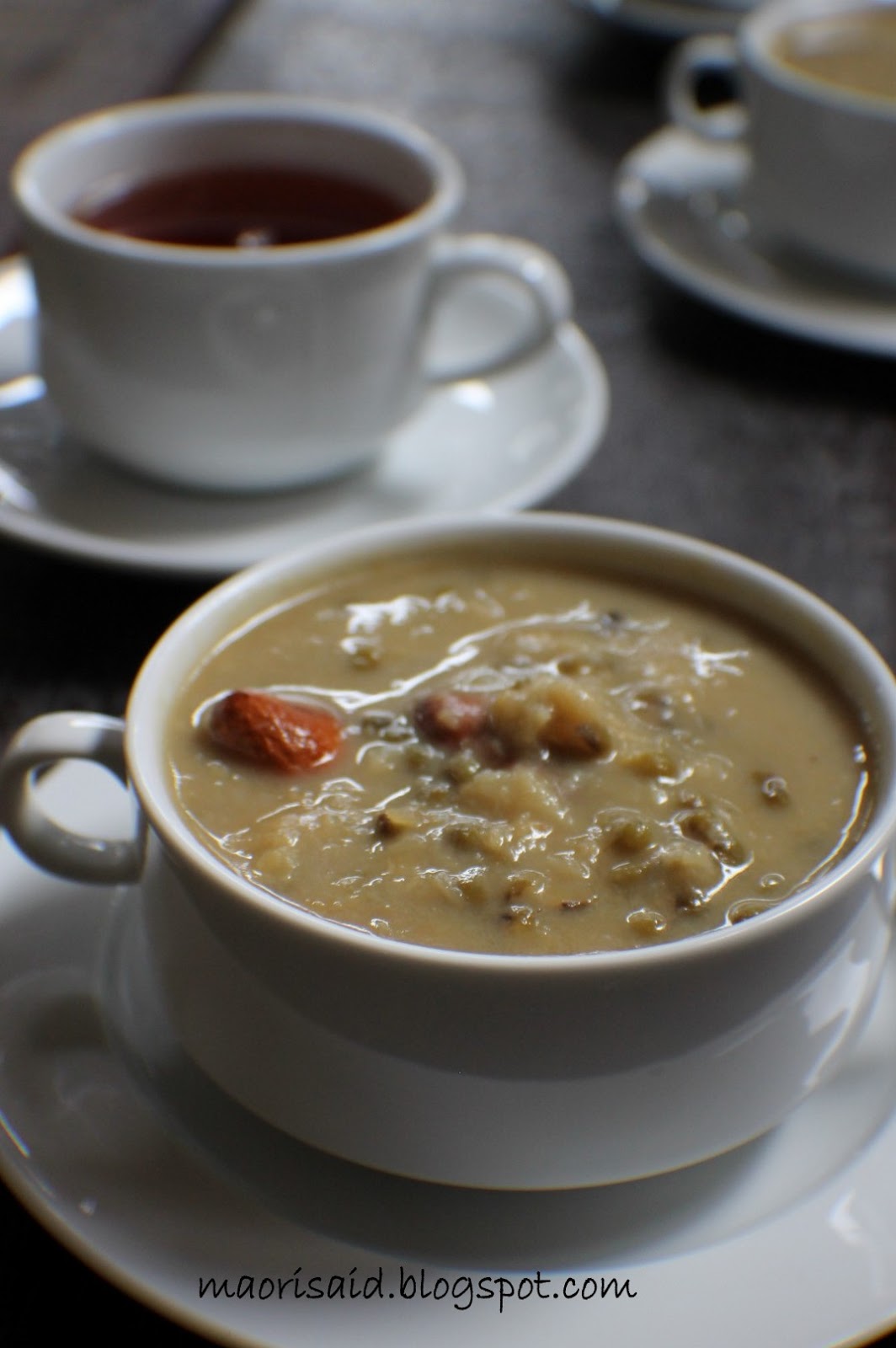 Mori's Kitchen: Bubur Durian kacang hijau