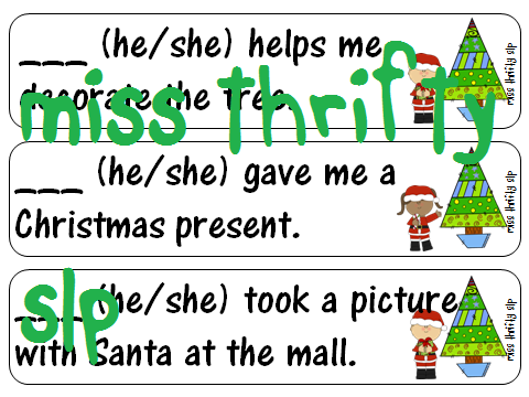 Miss Thrifty SLP: Merry Sentences to You!