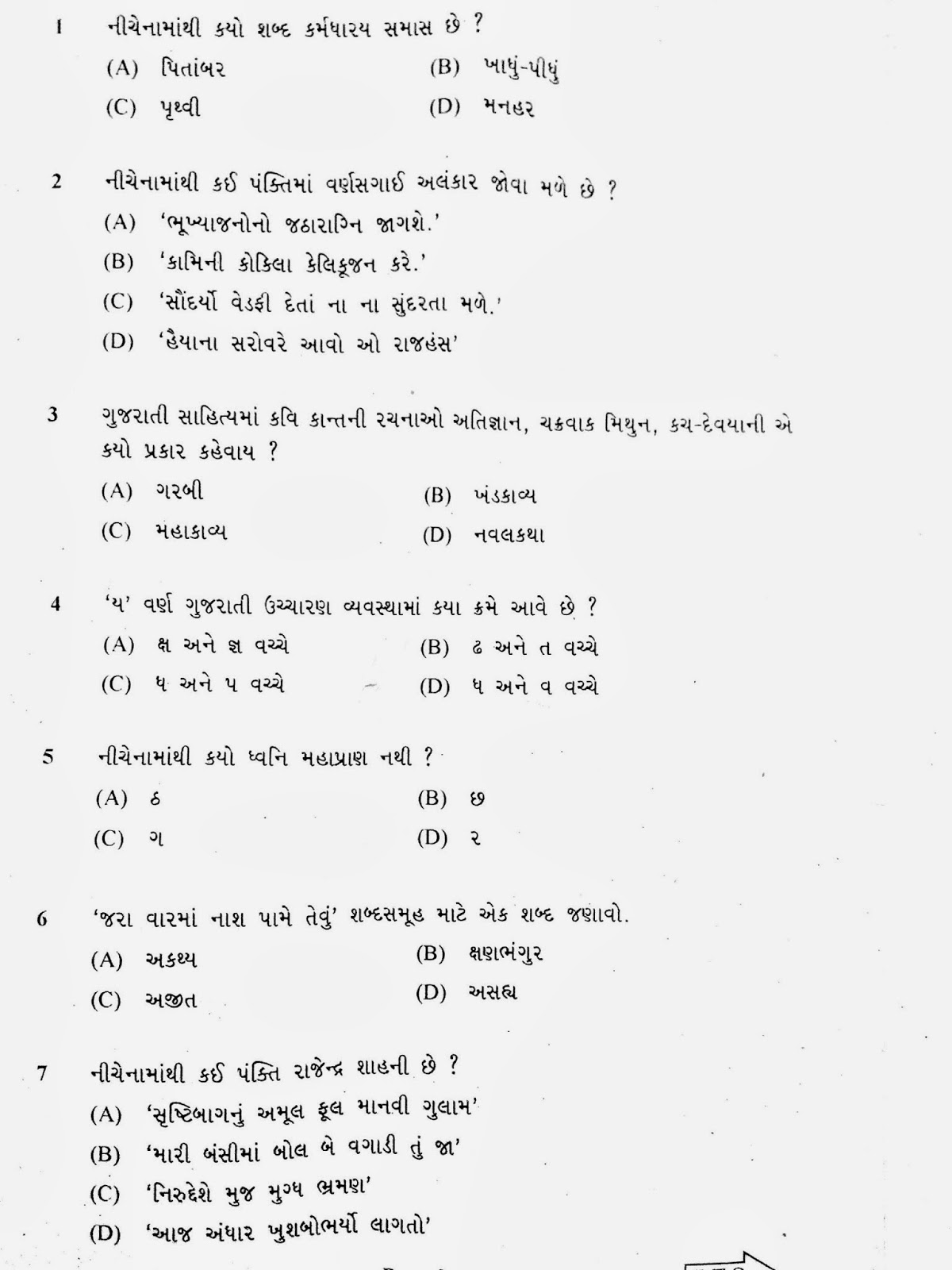 REVENUE TALATI EXAM PAPER 2014 - ShikshanJagat