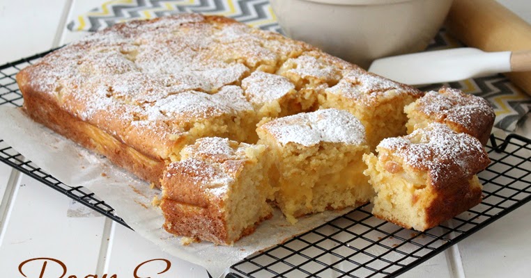 Pear & Custard Cake - Threadbare Creations