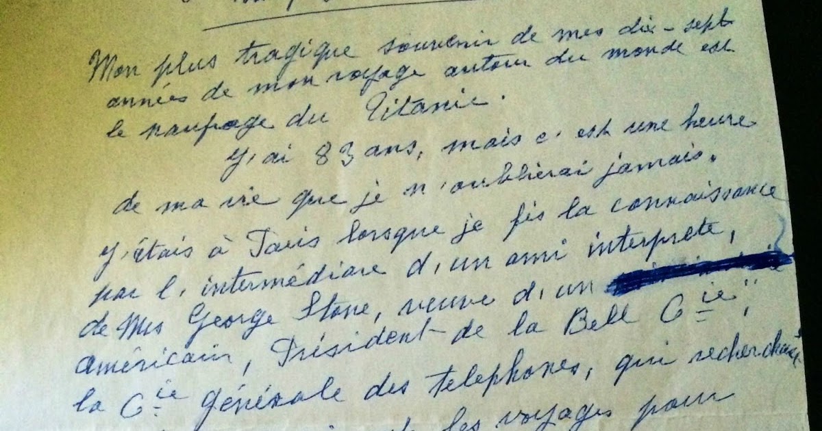 Titanic Survivor’s Letter Reveals Harrowing New Perspective on the ...