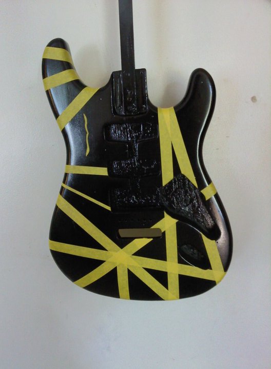 How To Paint Eddie Van Halen s Frankenstrat Guitar Step 6 Applying How To Paint Eddie Van Halen s Frankenstrat Guitar Step 6 Applying