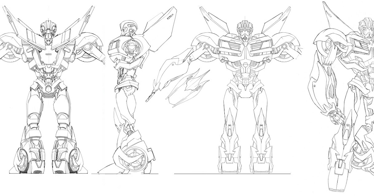 Augusto Barranco: Transformers Prime Bumblebee orthographic design