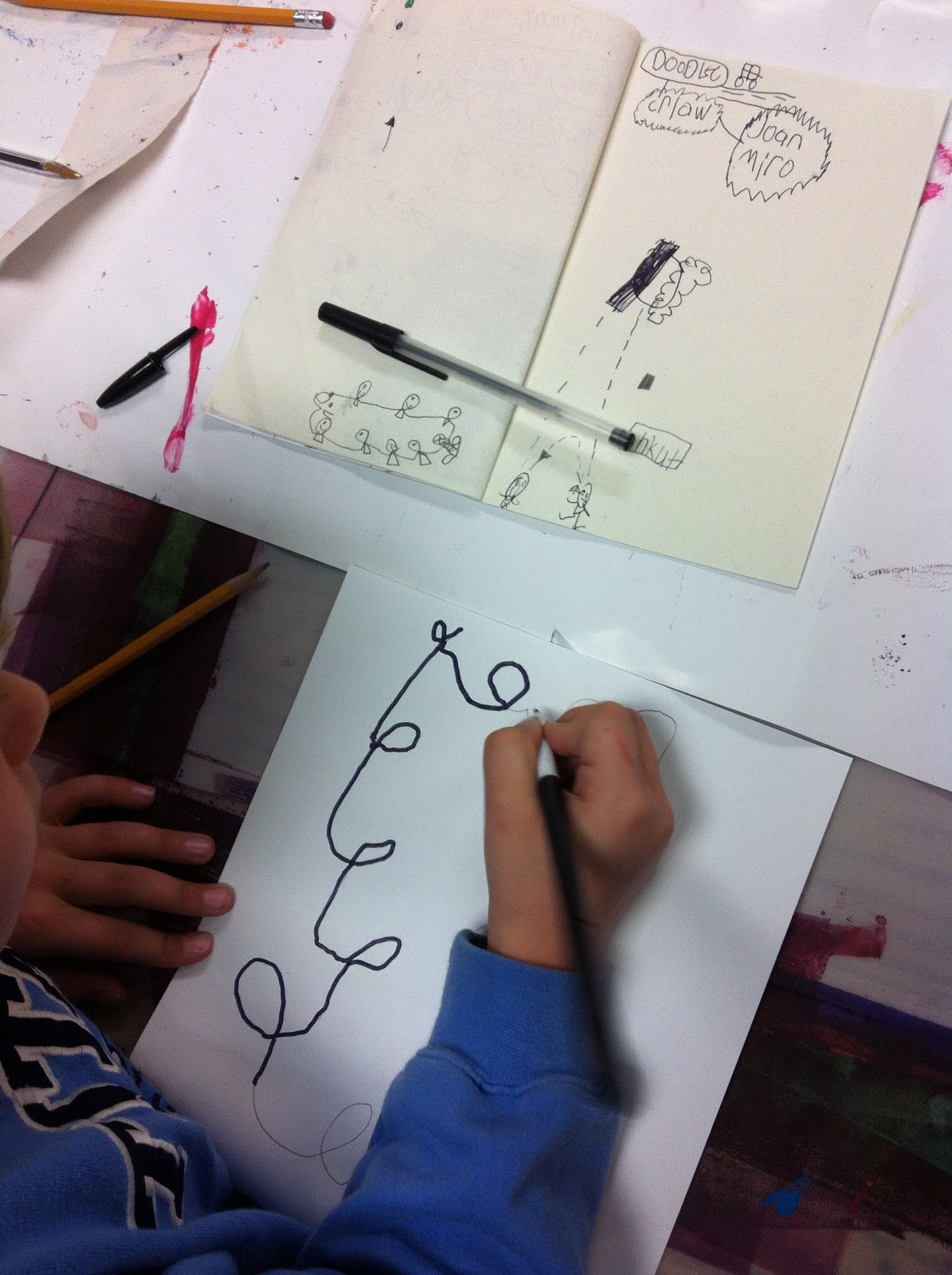 ChumleyScobey Art Room: 1st Grade: Joan Miro Doodle Fish