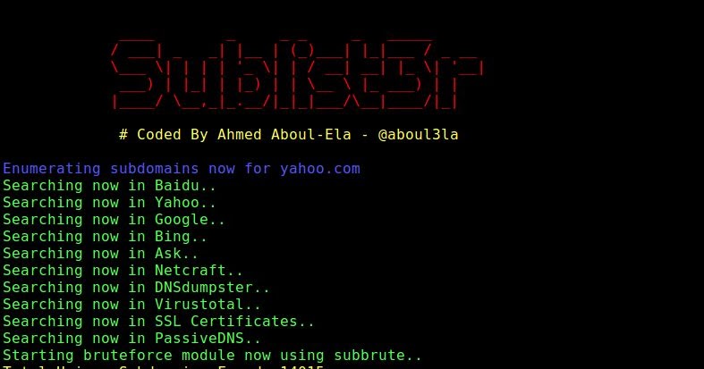 Sublist3r - Subdomain Enumeration / Scanner : Tools - ToolWar ...