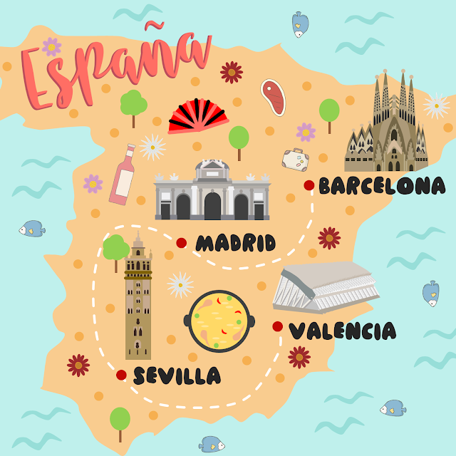 Lámina para imprimir: Mapa de España - Kitcity Blog