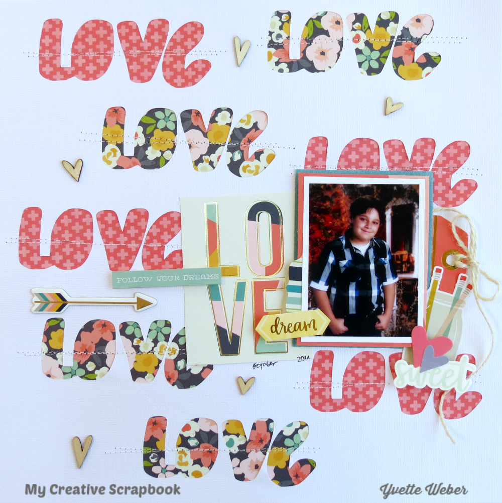 Scrapping With Yvette: Love | My Creative Scrapbook-February Main Kit