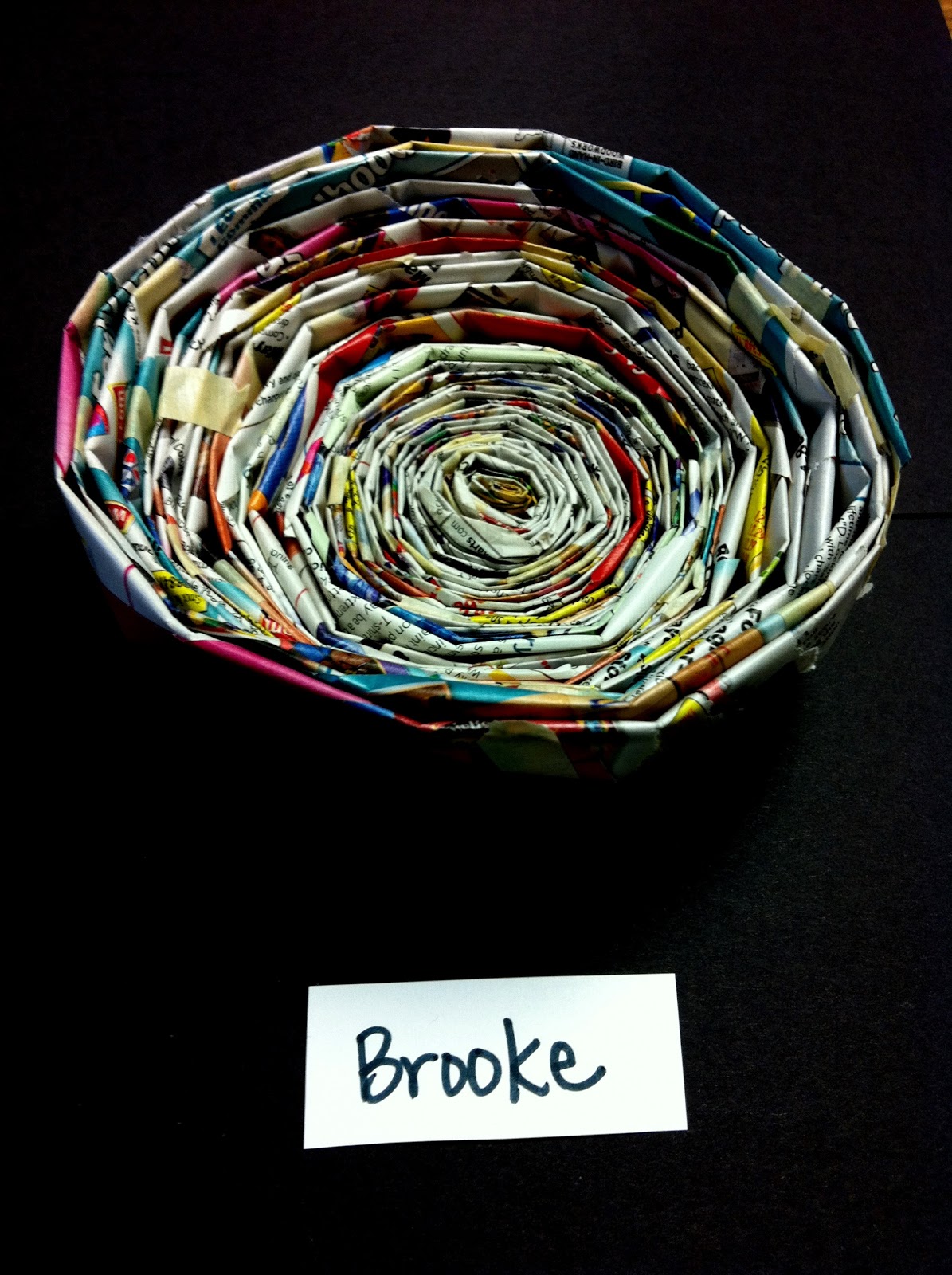 ChumleyScobey Art Room: Magazine Bowls / Op Art Sculptures