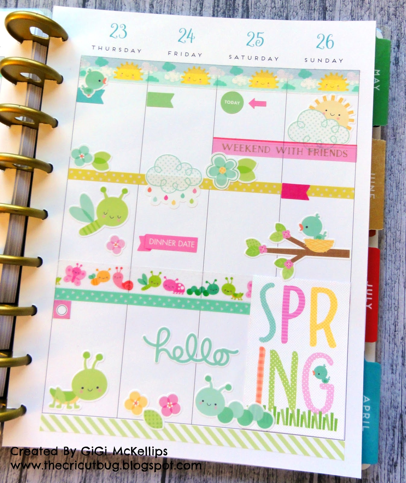 The Cricut Bug: Doodlebug Spring Things Classic Happy Planner Spread