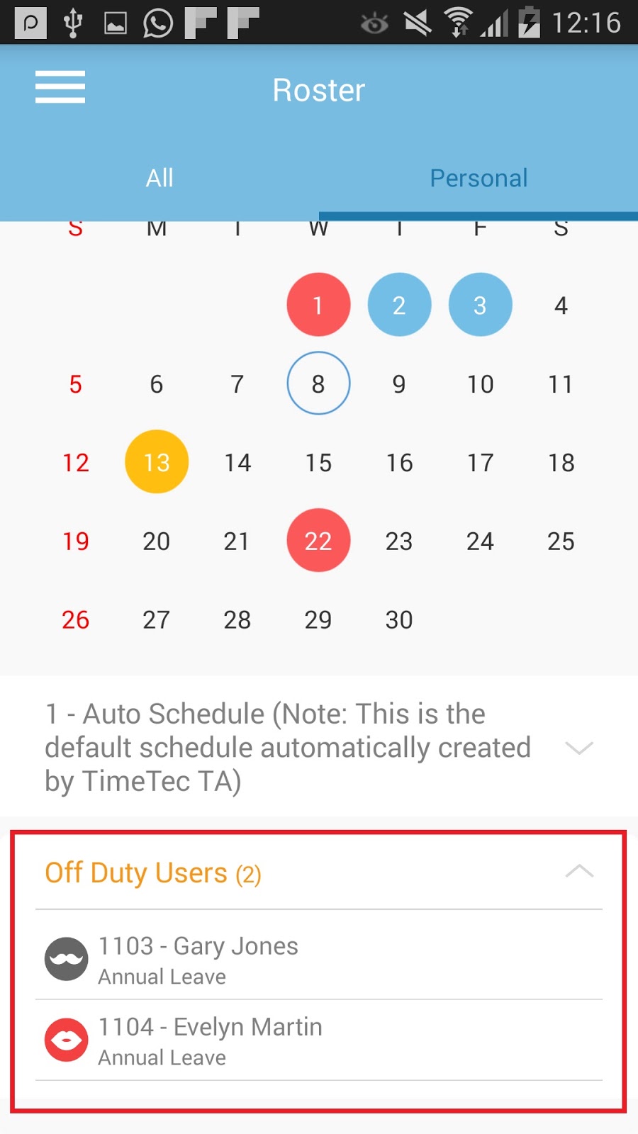 Explore Roster in TimeTec TA App | FingerTec Technical Blog