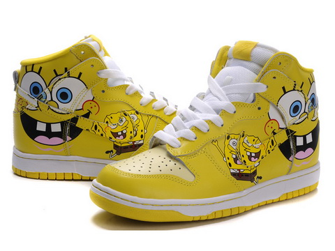 High Tops Nike SB Dunk : Spongebob Nike Cartoon Custom SB Dunks High ...