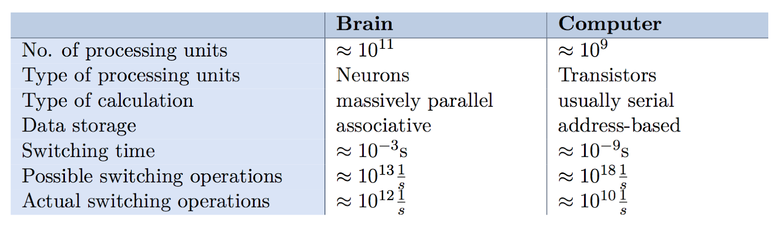 Vital few, trivial many: The (flawed) comparison between brain and ...