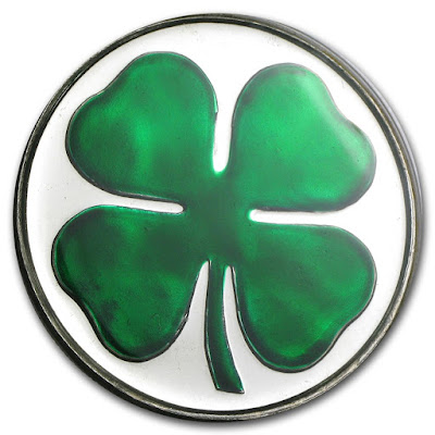 SUZI Q'S ESTATE FINDS: 1 oz Silver Round Coin Four Leaf Clover Enameled ...