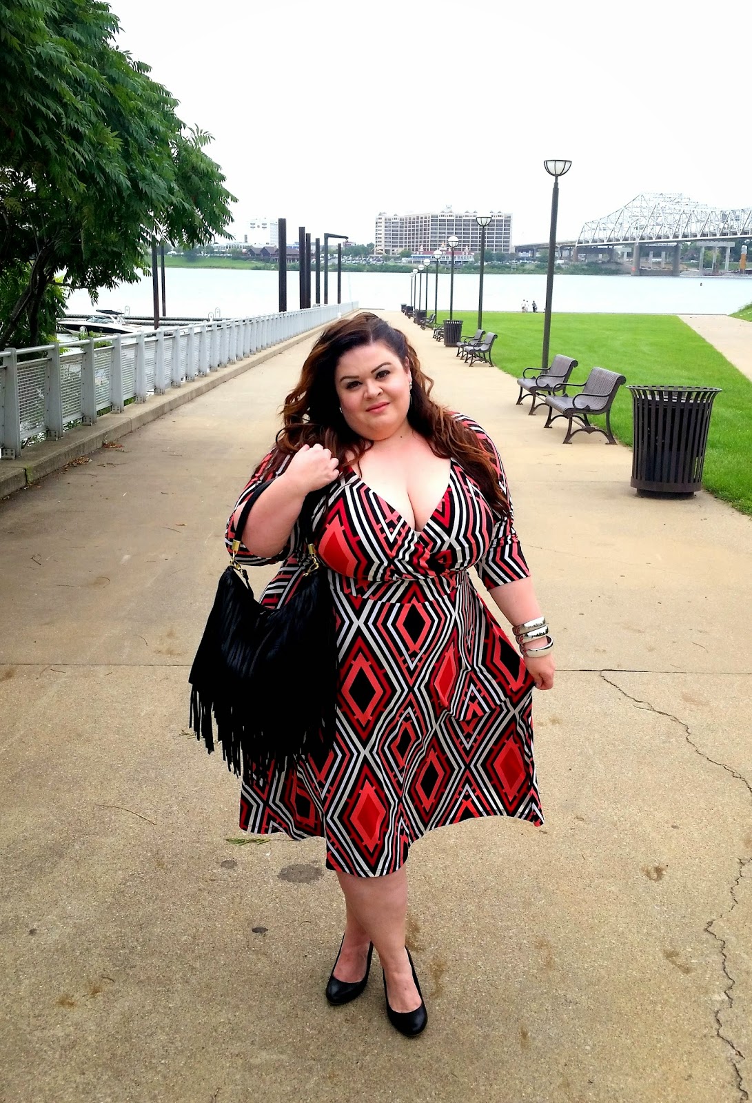 TheStyleSupreme: Plus Size OOTD: IGIGI Francesca Dress in Ruby Deco