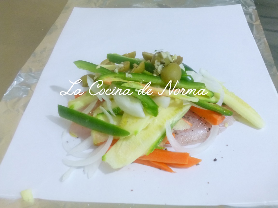 PESCADO EMPAPELADO CON VEGETALES - La Cocina de Norma