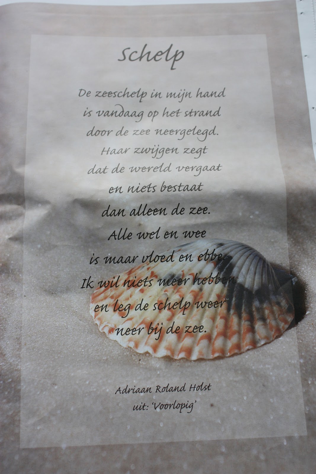 Hannie in huis: Prachtig gedicht!