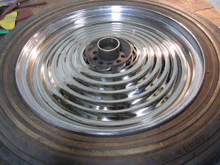 FRONT ST CYCLE: Ripple wheel covers. Fresh nickel plate