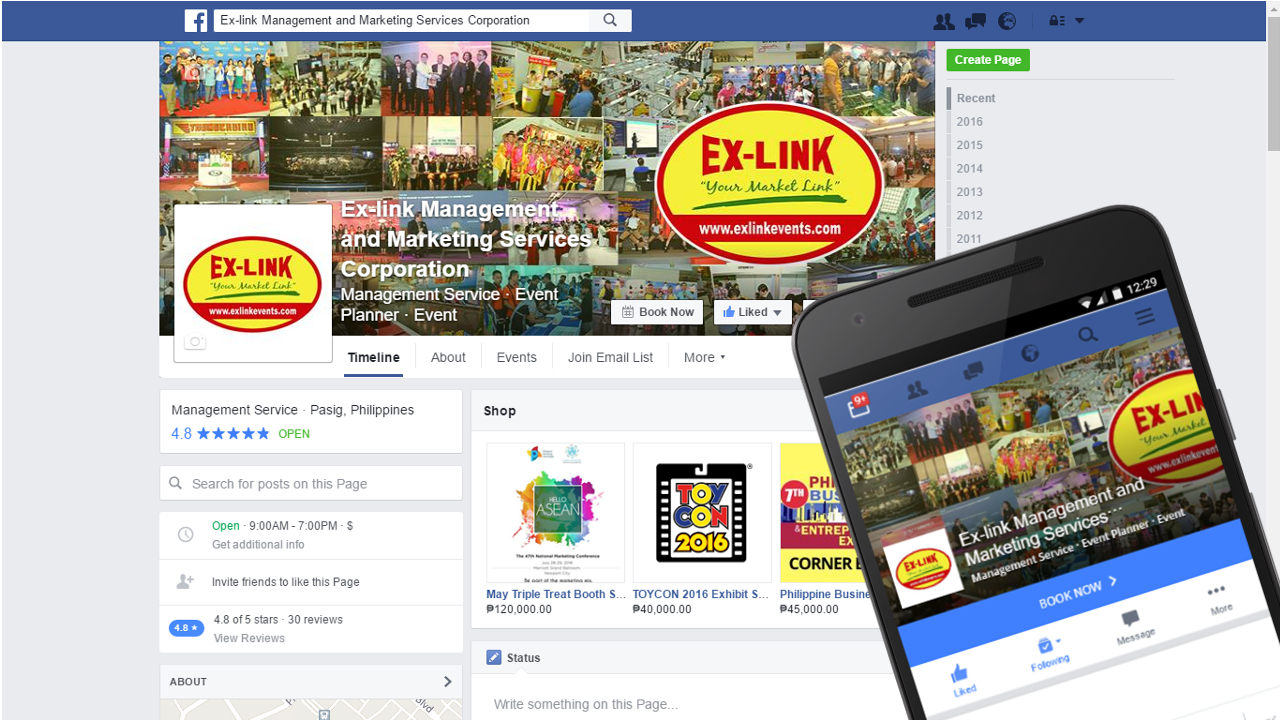 Get connected with a better Ex-Link Events on Facebook