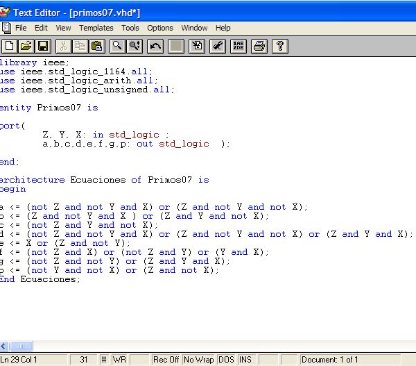 DIGITALES 1 : PROFE CHUCHO: Tutorial: Primos del 0 al 7 con VHDL en ...