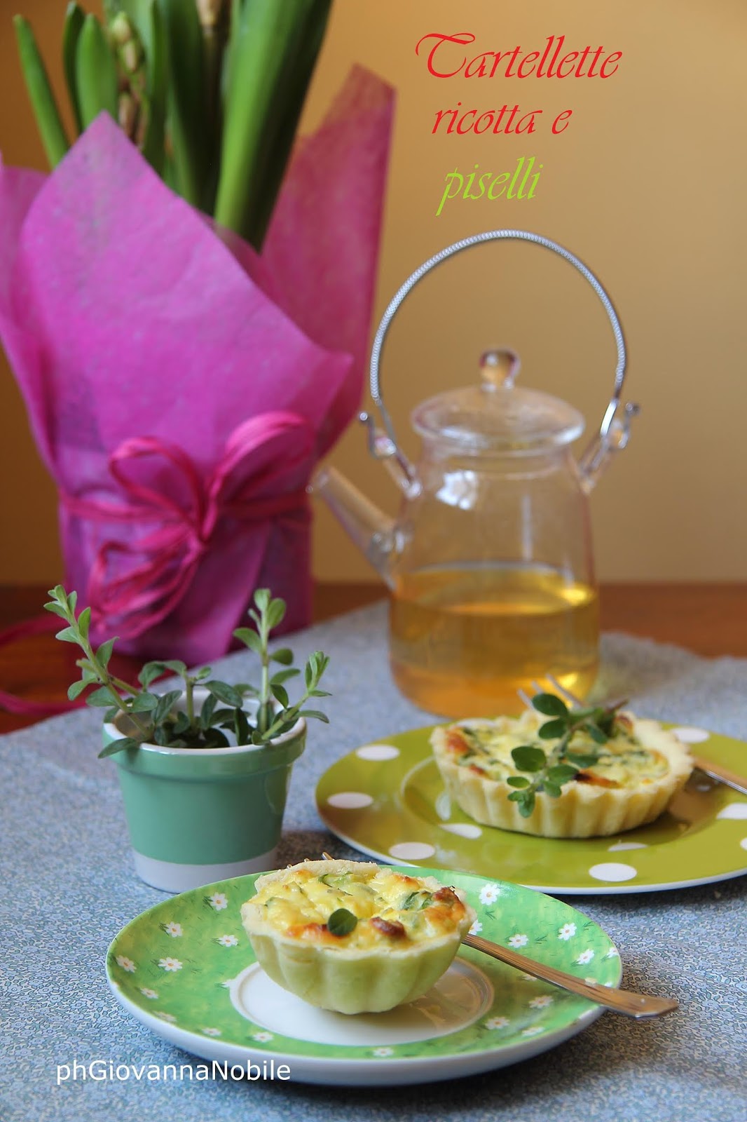Tartellette con ricotta e piselli - la cuoca eclettica