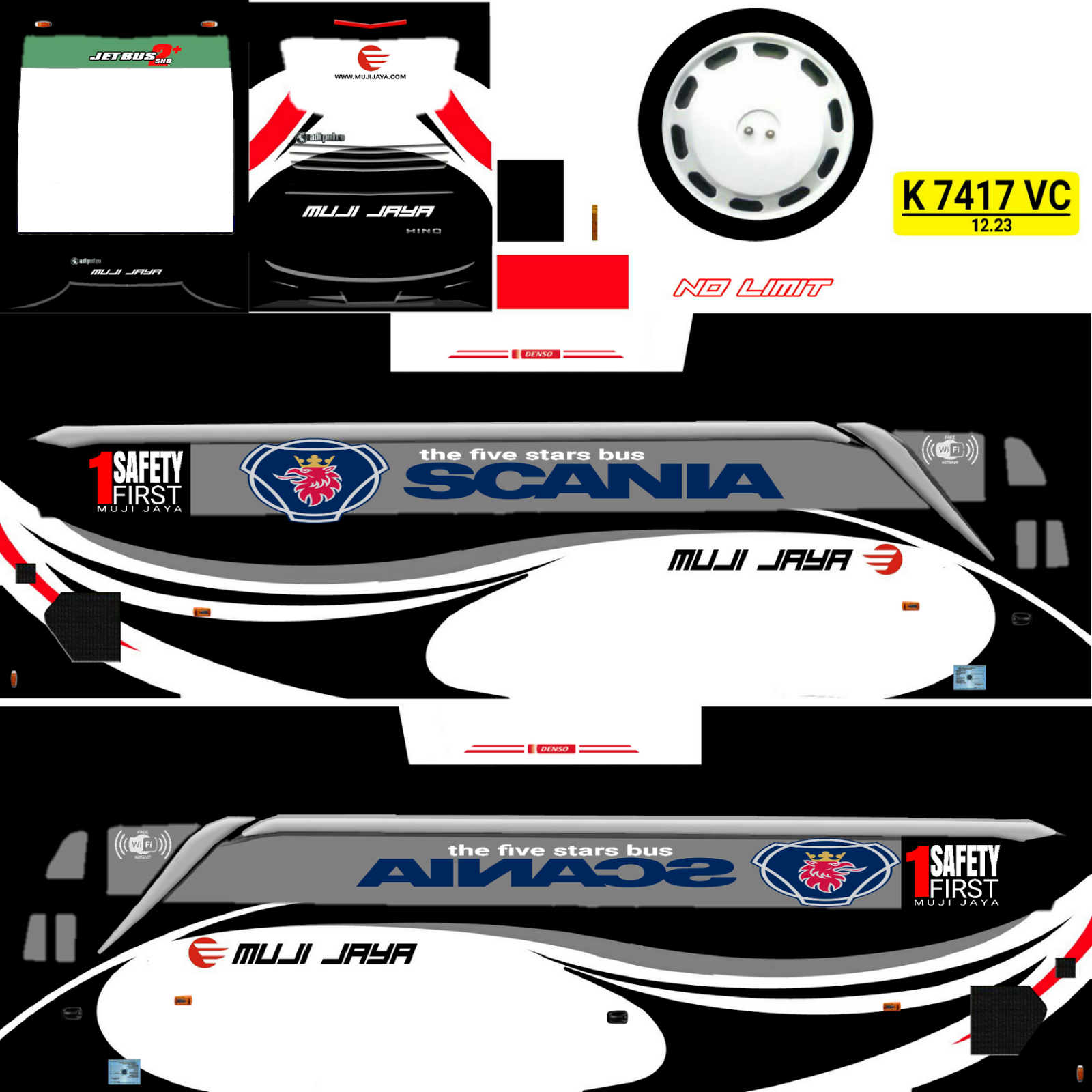 Livery Bus Simulator Indonesia Jernih PNG Bagian V7 | Download Livery ...