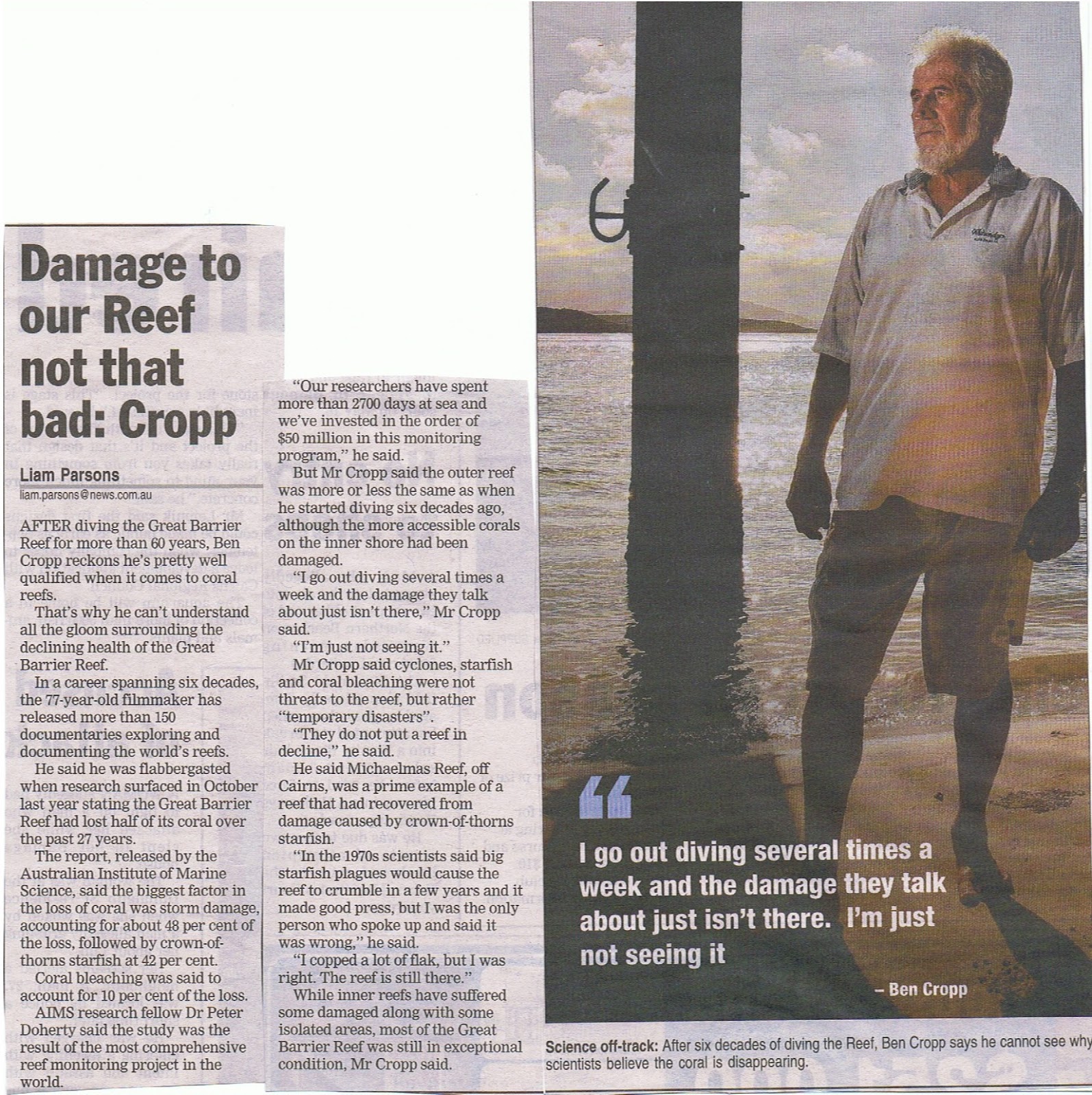 Evacuation Grounds: Old hands tell good reef story