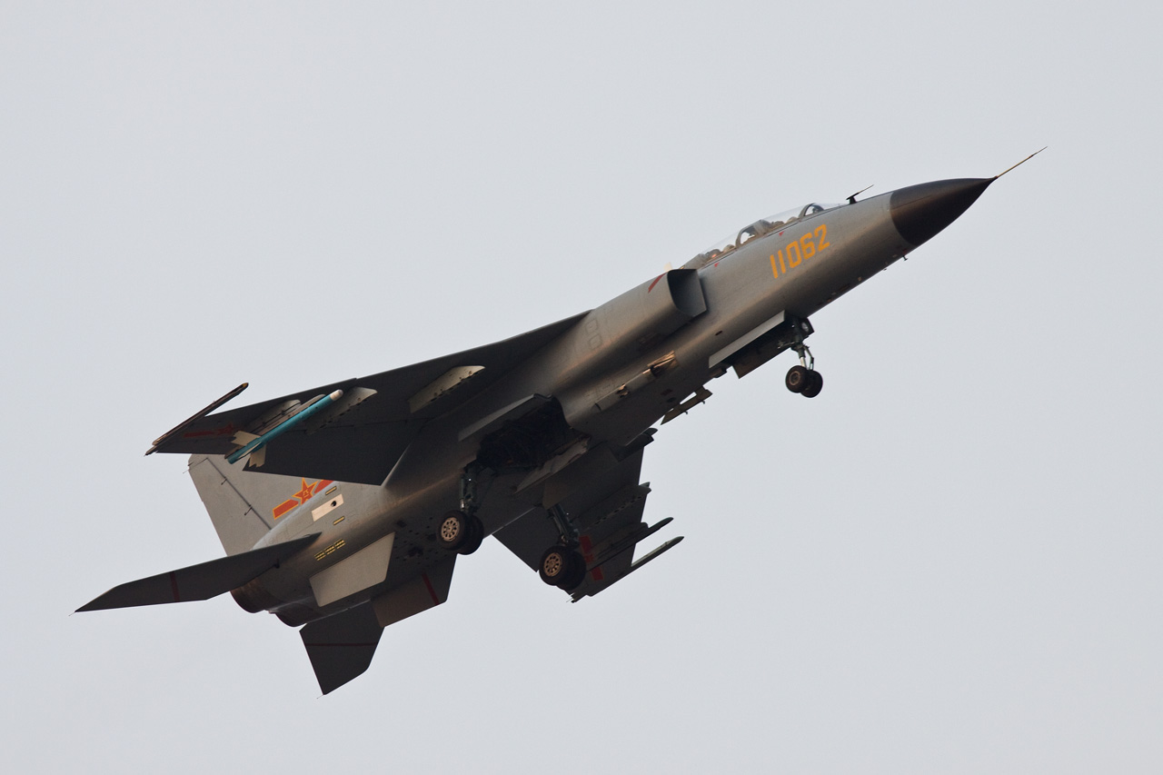 Chinese JH-7 Flying Leopard Fighter-Bomber with Rocket Pod | Chinese ...