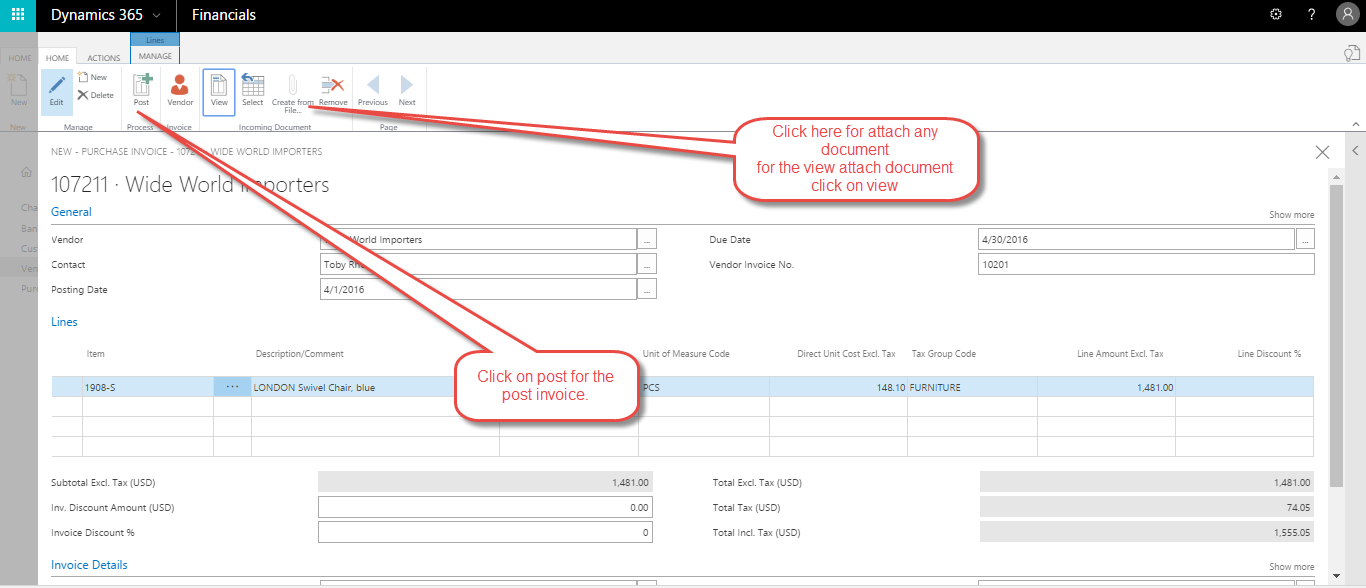Dynamic 365 Finance and Operations: Vendor Invoice Process in Dynamics365