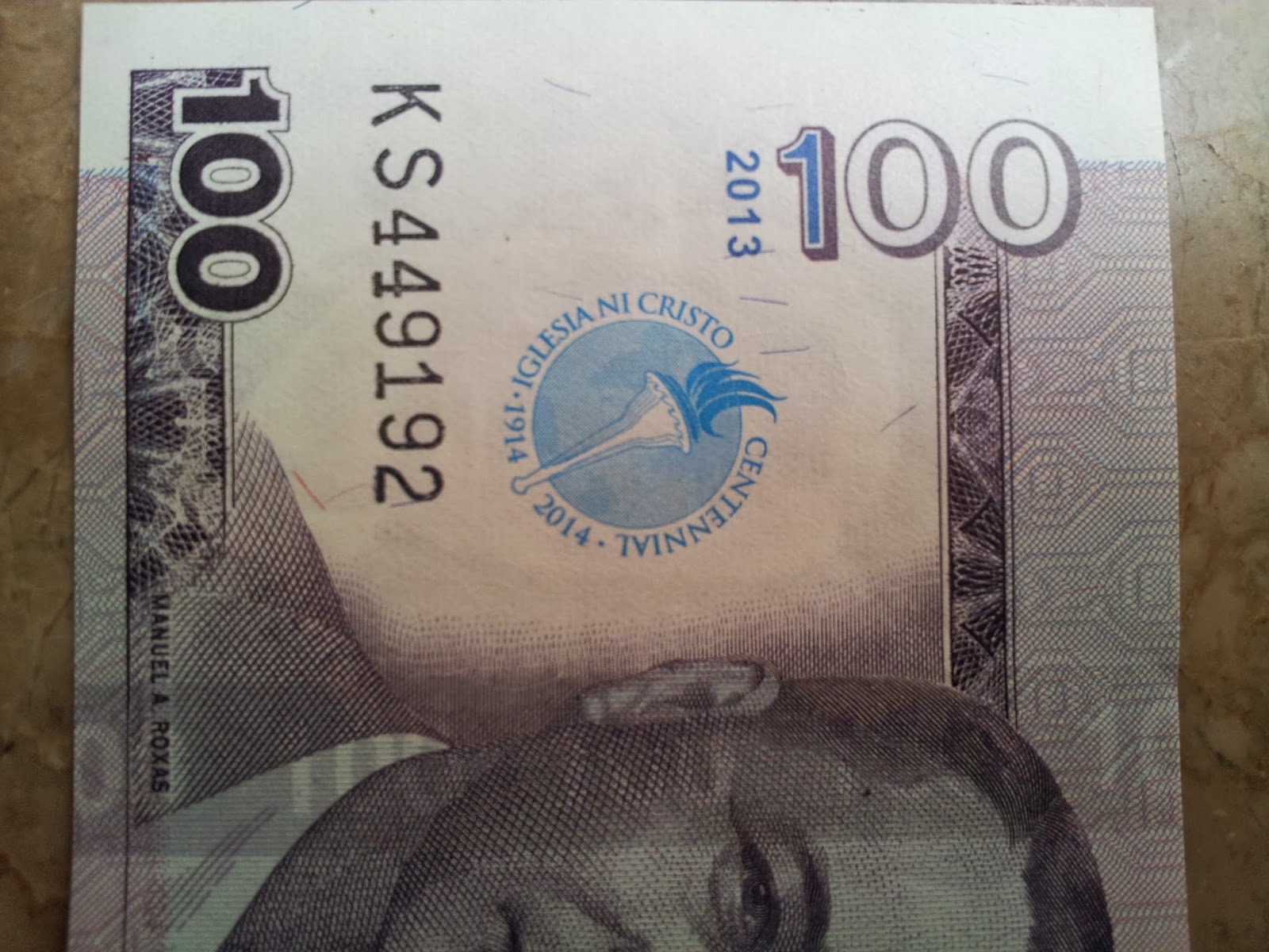 Iglesia Ni Cristo: INC Centennial Logo in 100 Peso Bill