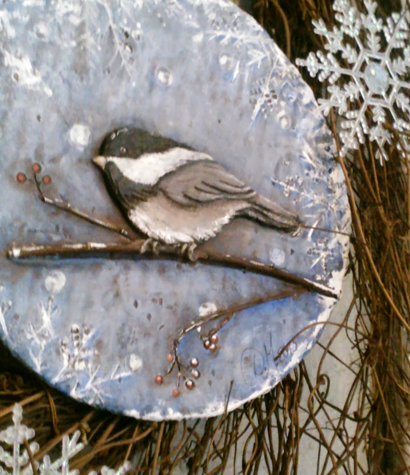 Creative Paperclay® air dry modeling material: Chickadee Winter Wall ...