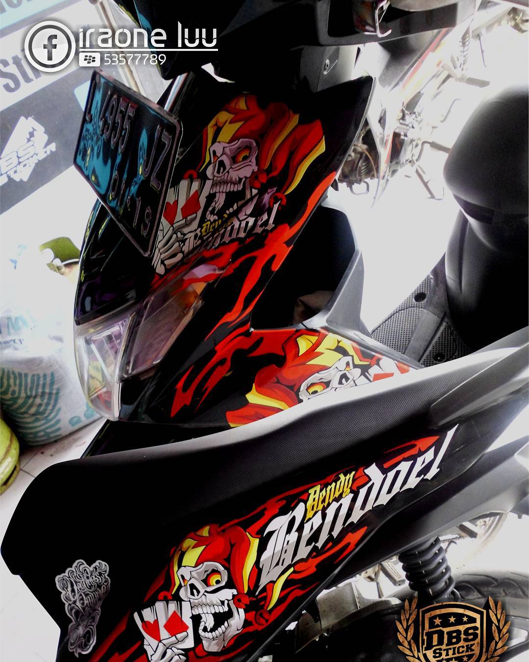 Cutting Sticker Honda Beat Zombie - DBS Cutting Sticker 3D Cutting Sticker Honda Beat Zombie - DBS Cutting Sticker 3D
