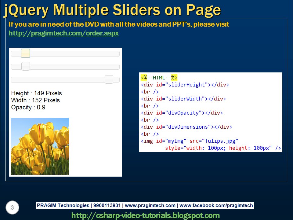 Sql Server Net And C Video Tutorial Jquery Multiple Sliders On Page