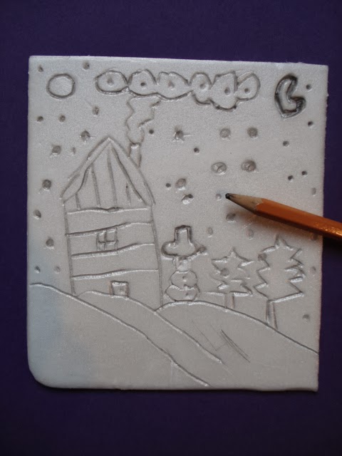 a faithful attempt: Winter Styrofoam Prints