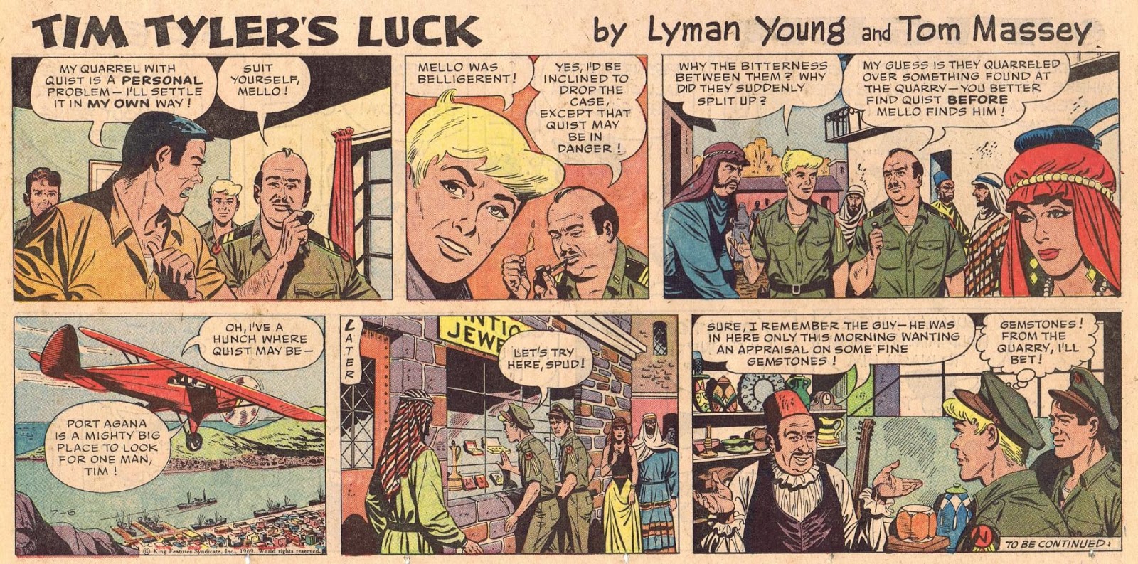 Old Comics world: Tim Tyler's Luck (1969) (Sunday strips) - King Features