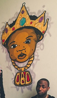 Davido shows off artwork with his baby's face