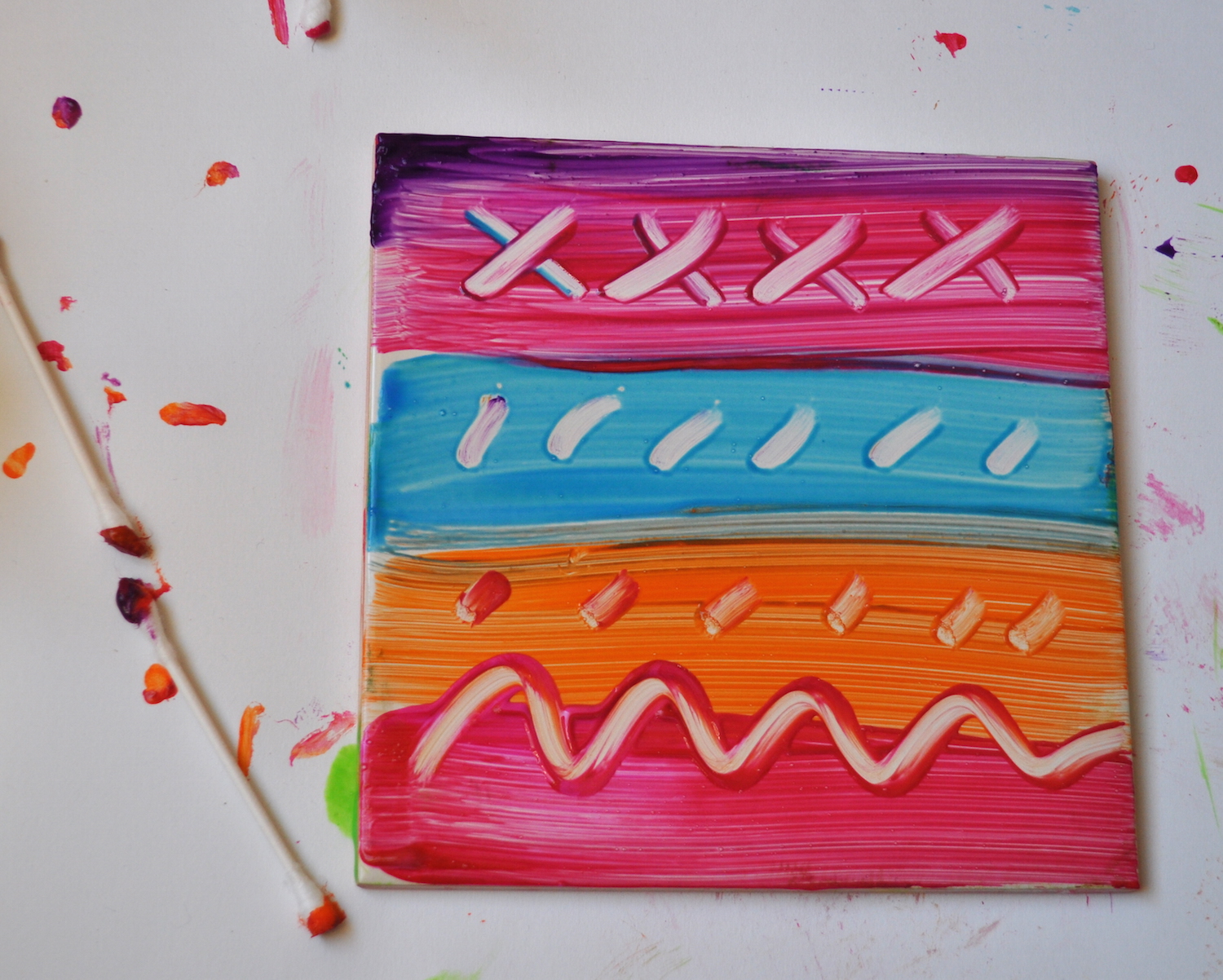 Art with Kids: Simple Monoprints with Tempera Paint