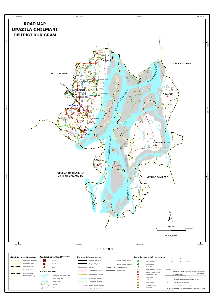 Mouza & Land Use Maps of Chilmari Upazila, Kurigram, Bangladesh ...