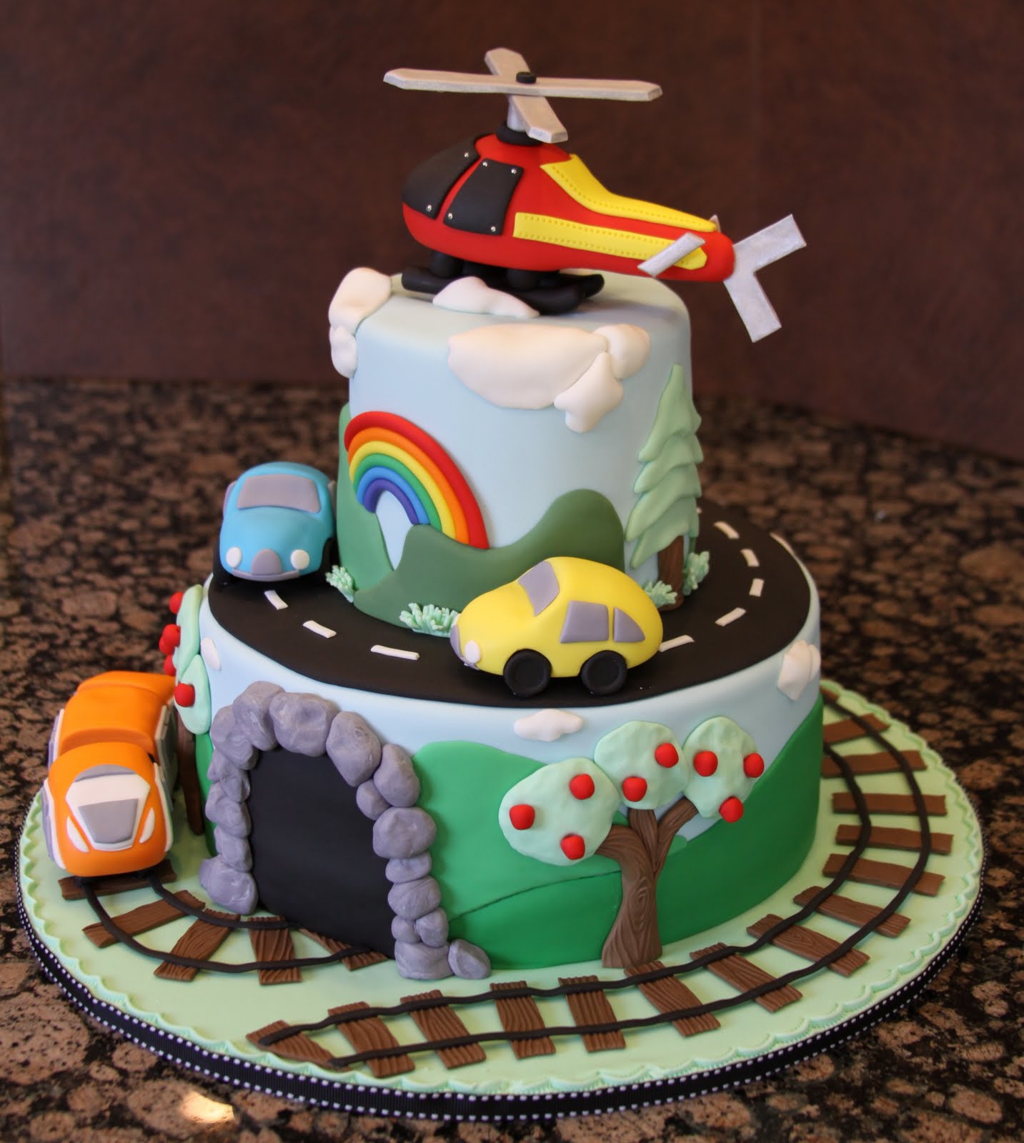 .: Transportation Birthday Cake