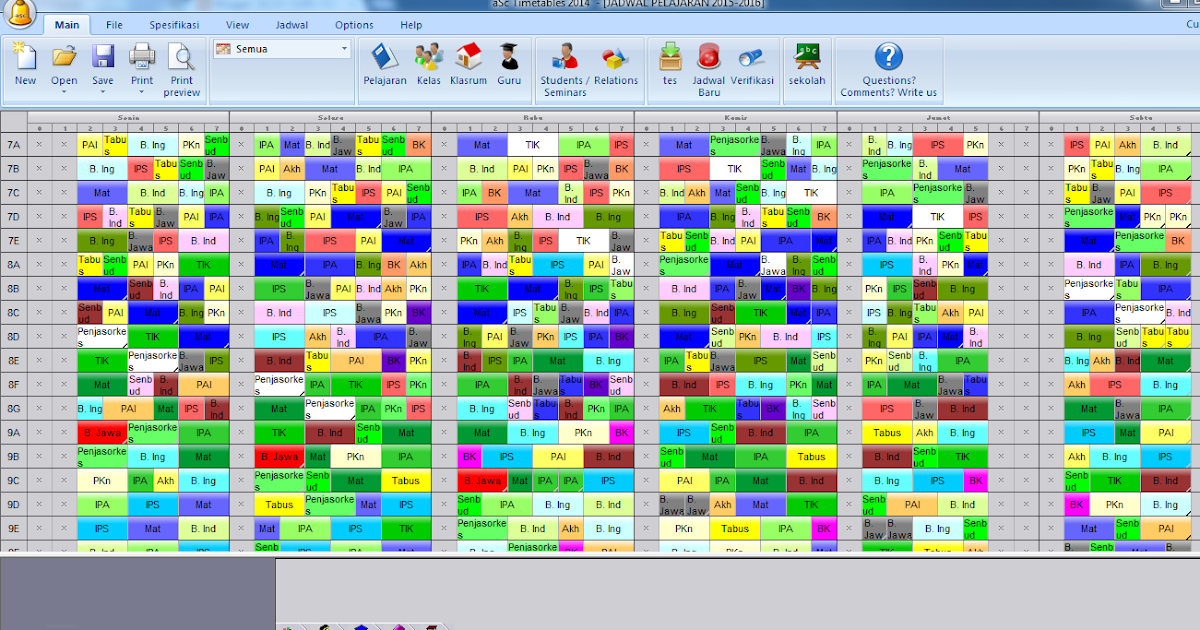 BLOG GURU MATEMATIKA SMP: software ASc Timetables (penyusun jadwal ...