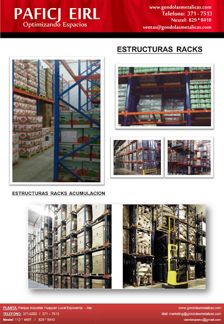 Góndolas Metálicas: Estructura Racks