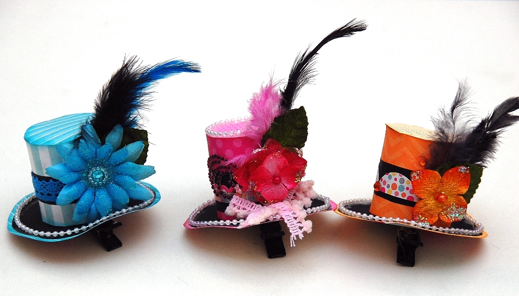 Scrapperlicious: Mini Top Hat Clips